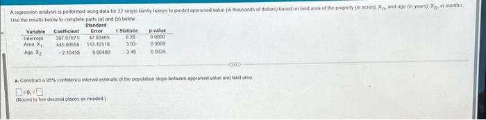 Solved Use ter results bolow to complete parts (a) and (b) | Chegg.com