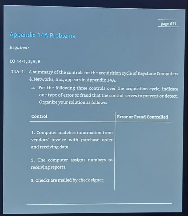 Solved Appendix 14A Illustrative Audit Case: Keystone | Chegg.com