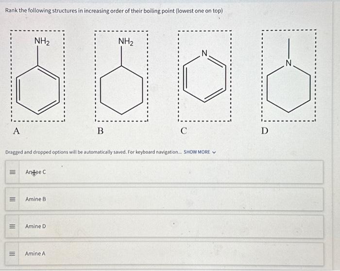 Solved rank the following structures, in increasing order of | Chegg.com
