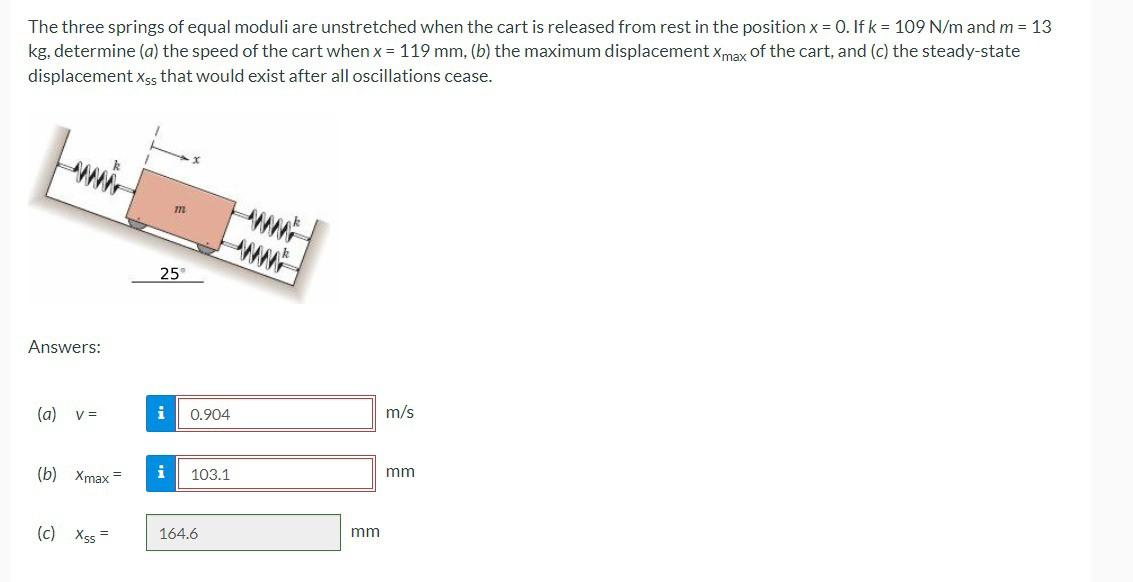 Solved The 1.2-kg slider is released from rest in position A | Chegg.com