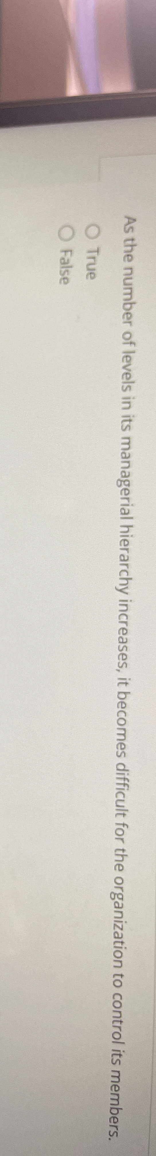 Solved As the number of levels in its managerial hierarchy | Chegg.com