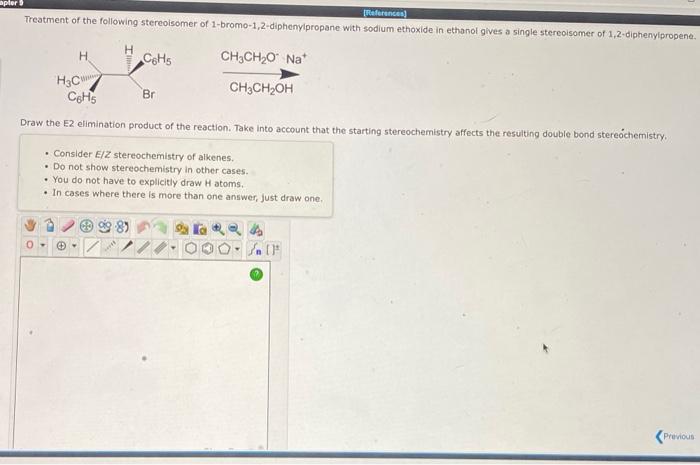 Solved Draw the E2 elimination product of the reaction. Take | Chegg.com