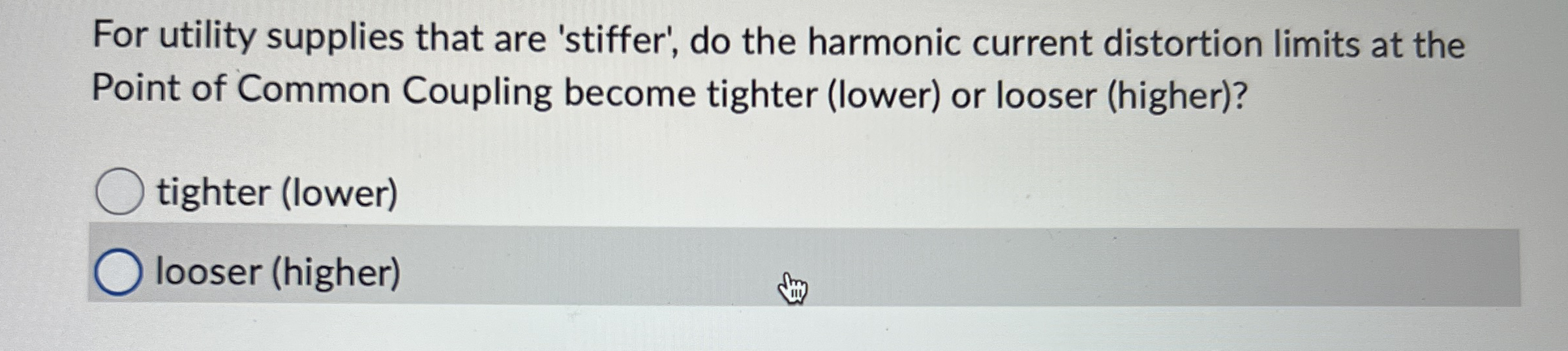 Solved For utility supplies that are 'stiffer', do the | Chegg.com