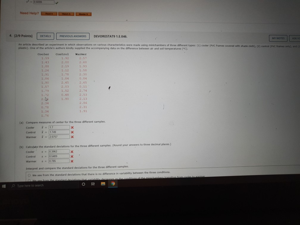 Solved 30 6099 Need Help? Read Watch Master 4 [2/9 Points) | Chegg.com