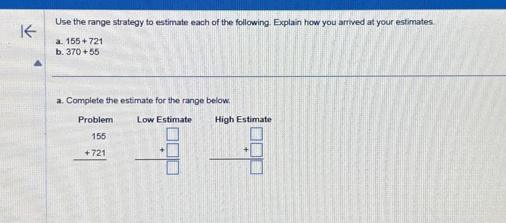 Solved Use the range strategy to estimate each of the | Chegg.com