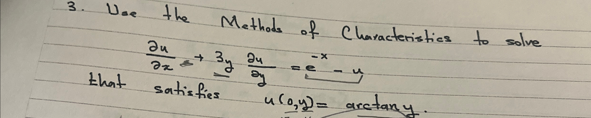 Noe the Methods of Characteristics to | Chegg.com