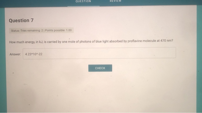 Solved QUESTION REVIEW Question 7 Status: Tries remaining: 2 | Chegg.com