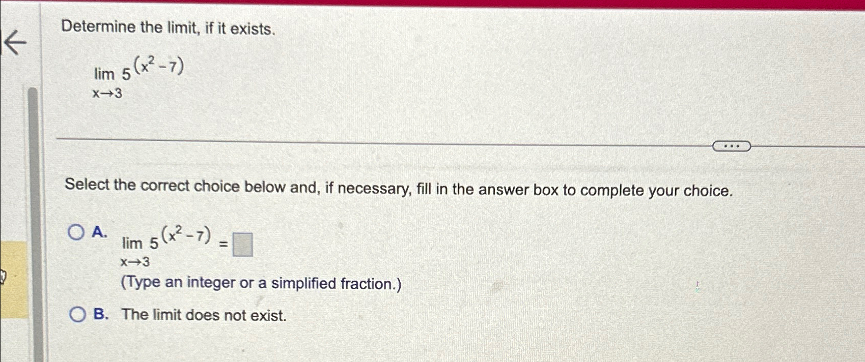 Solved Determine the limit, ﻿if it | Chegg.com