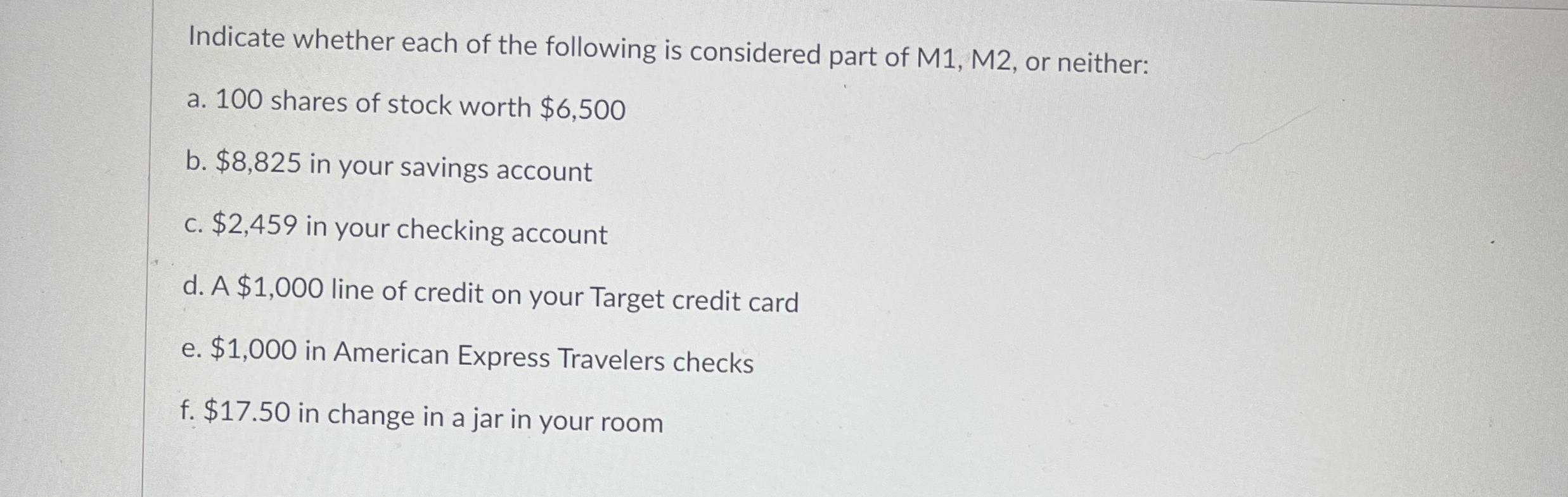 Solved Indicate whether each of the following is considered | Chegg.com