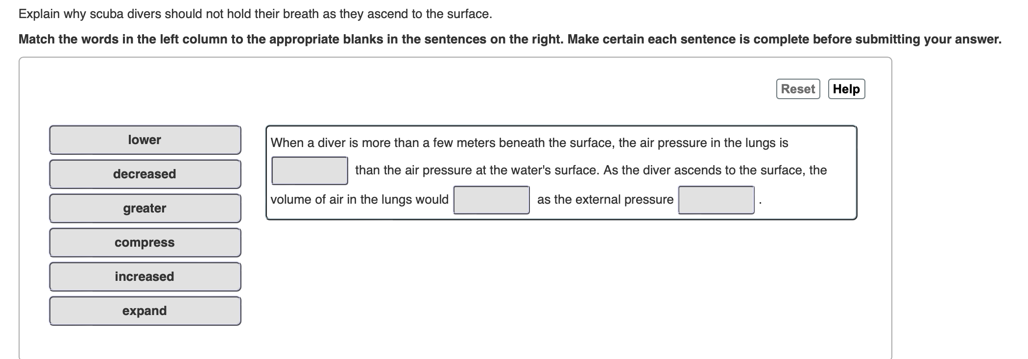 Explain why scuba divers should not hold their breath | Chegg.com