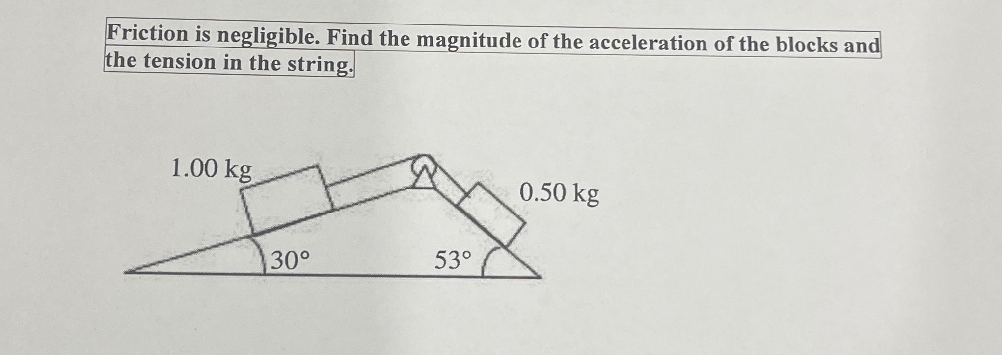 Solved Friction is negligible. Find the magnitude of the | Chegg.com