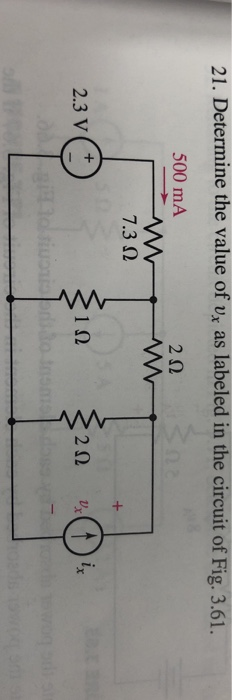 Solved 21. Determine the value of vx as labeled in the | Chegg.com