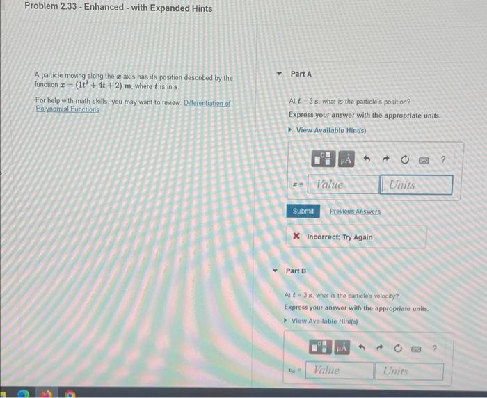 Solved Problem 2.33 - Enhanced - with Expanded Hints A | Chegg.com