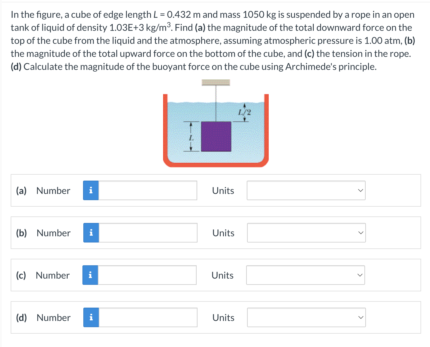 Solved In the figure, a cube of edge length \( | Chegg.com