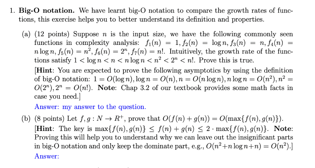 Solved Big O Notation We Have Learnt Big O Notation To