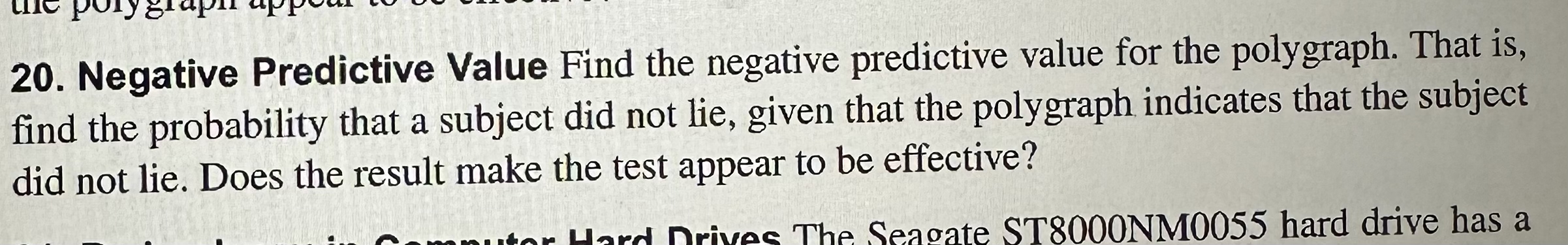Negative Predictive Value Find the negative | Chegg.com