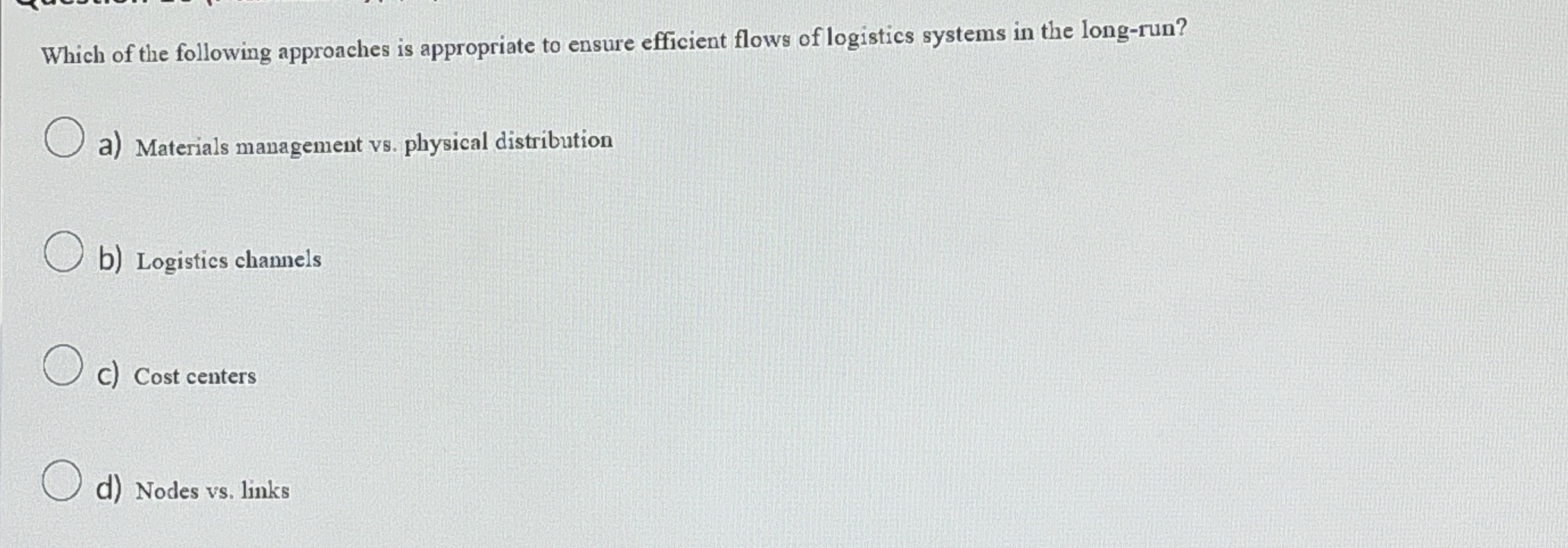 Solved Which of the following approaches is appropriate to | Chegg.com