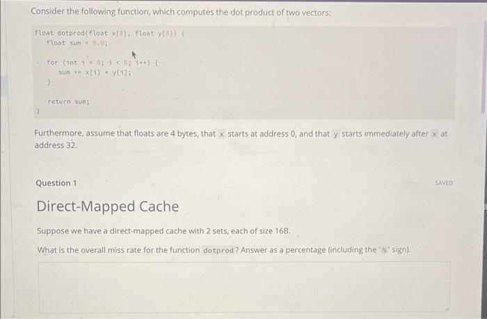 Solved Consider the following function, which computes the | Chegg.com