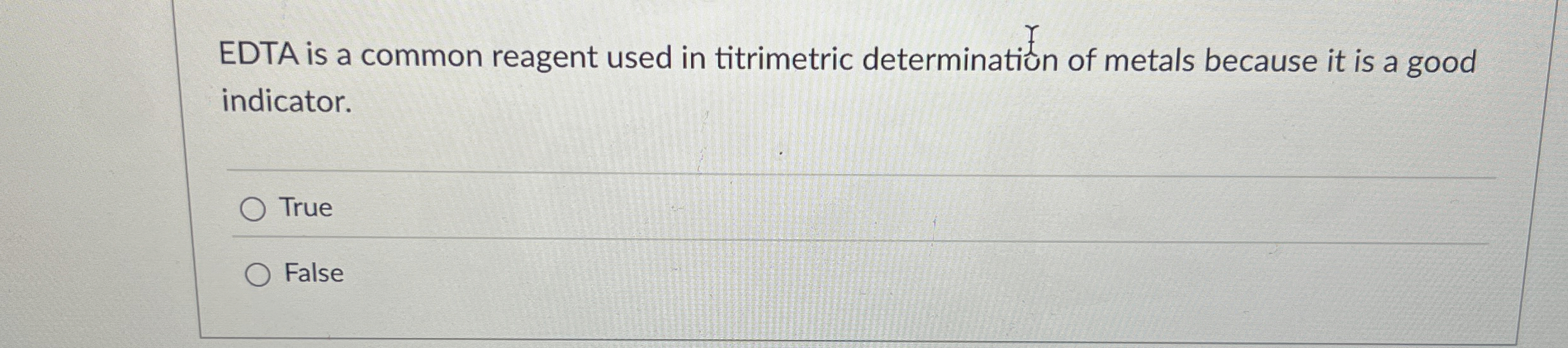 Solved EDTA is a common reagent used in titrimetric | Chegg.com