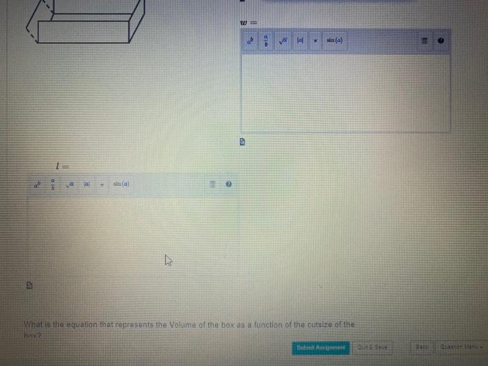 Solved Wo are constructing a bax from a rectangular plece of | Chegg.com