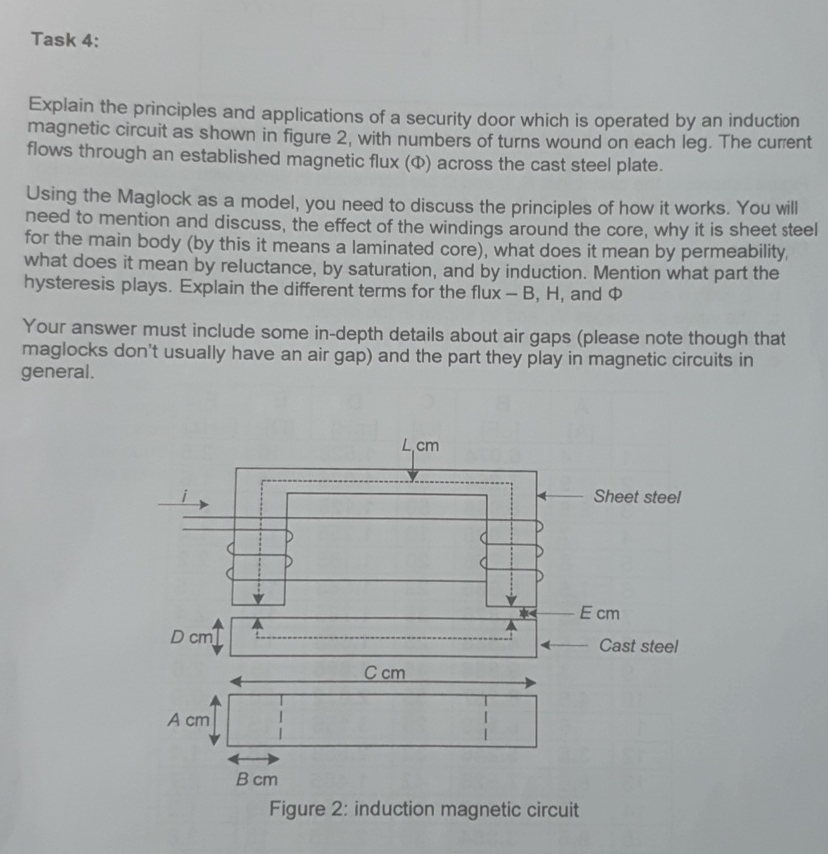Solved Task 4:Explain the principles and applications of a | Chegg.com