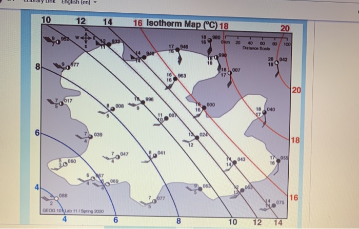 Solved Below is a surface weather map that includes key | Chegg.com