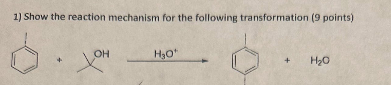 Show the reaction mechanism for the following | Chegg.com