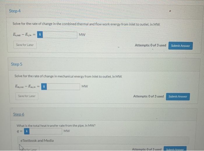 Pressurized water (Pin = 10 bar, Tin = 110°C) enters | Chegg.com