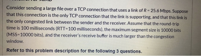 Solved Consider sending a large file over a TCP connection | Chegg.com