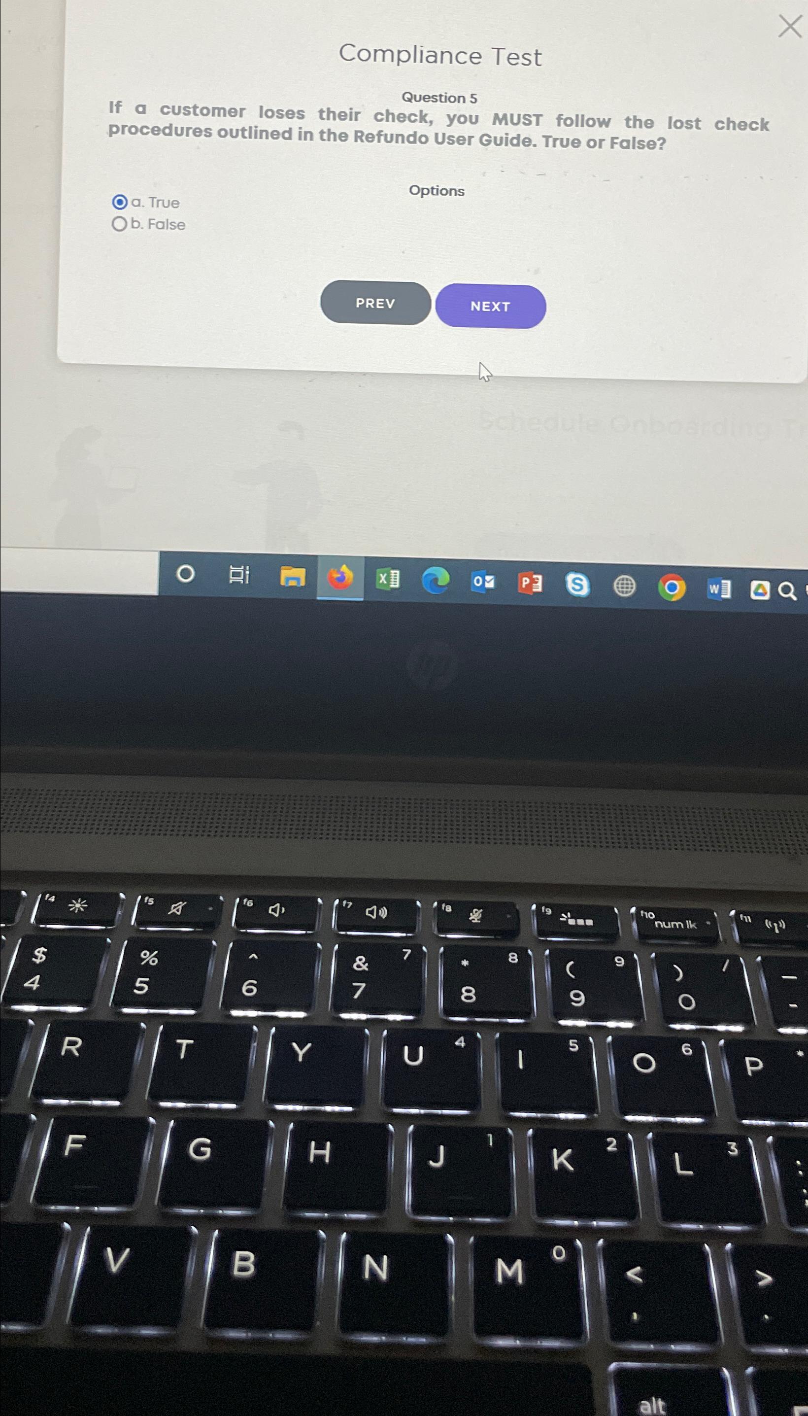 Solved Compliance TestQuestion 5If a customer loses their | Chegg.com