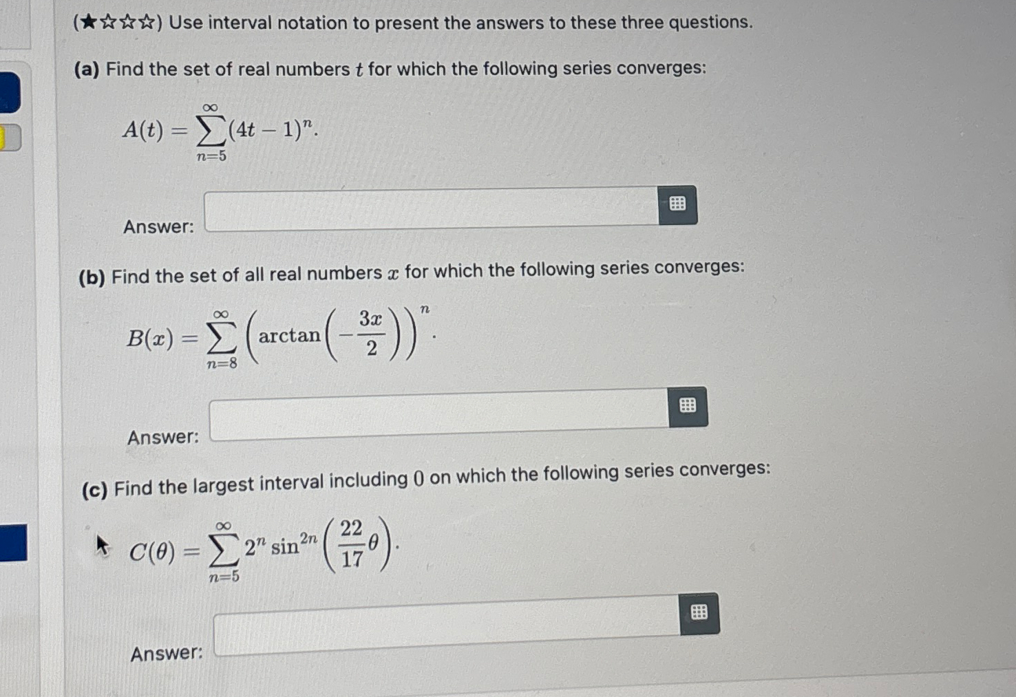 Use interval notation to present the answers to these | Chegg.com
