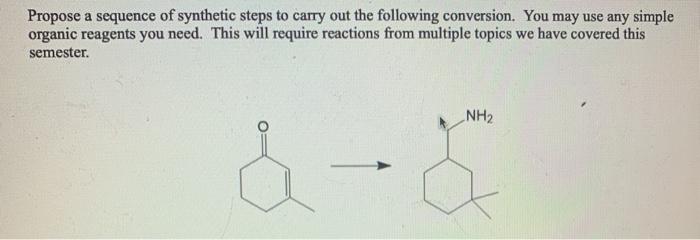Solved Propose a sequence of synthetic steps to carry out | Chegg.com