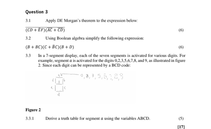 Solved (CD+EF)(AC+CD) 3.2 Using Boolean algebra simplify the | Chegg.com