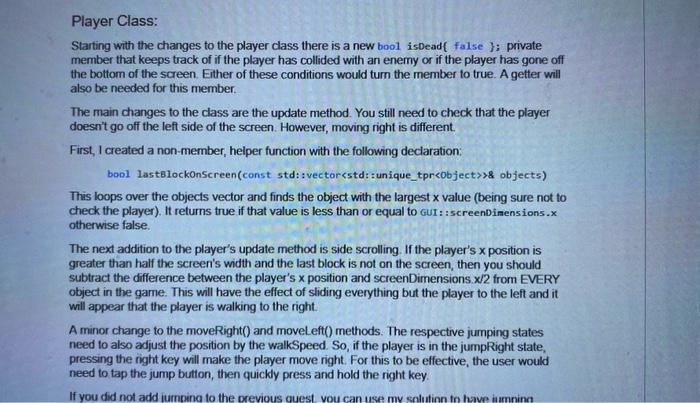 Solved how can i modify my code below?The modifications | Chegg.com