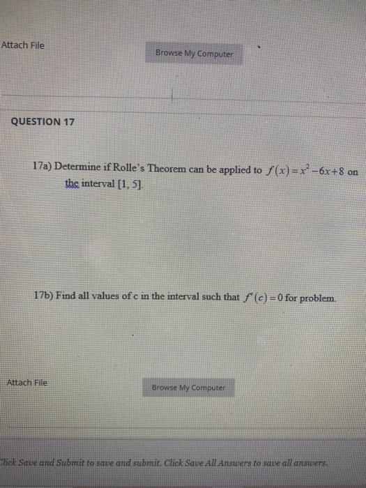 Solved Attach File Browse My Computer QUESTION 17 17a) | Chegg.com