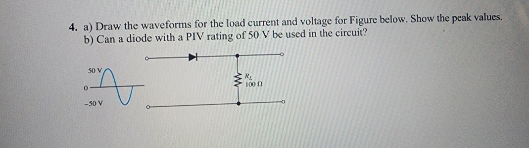 Solved a) ﻿Draw the waveforms for the load current and | Chegg.com