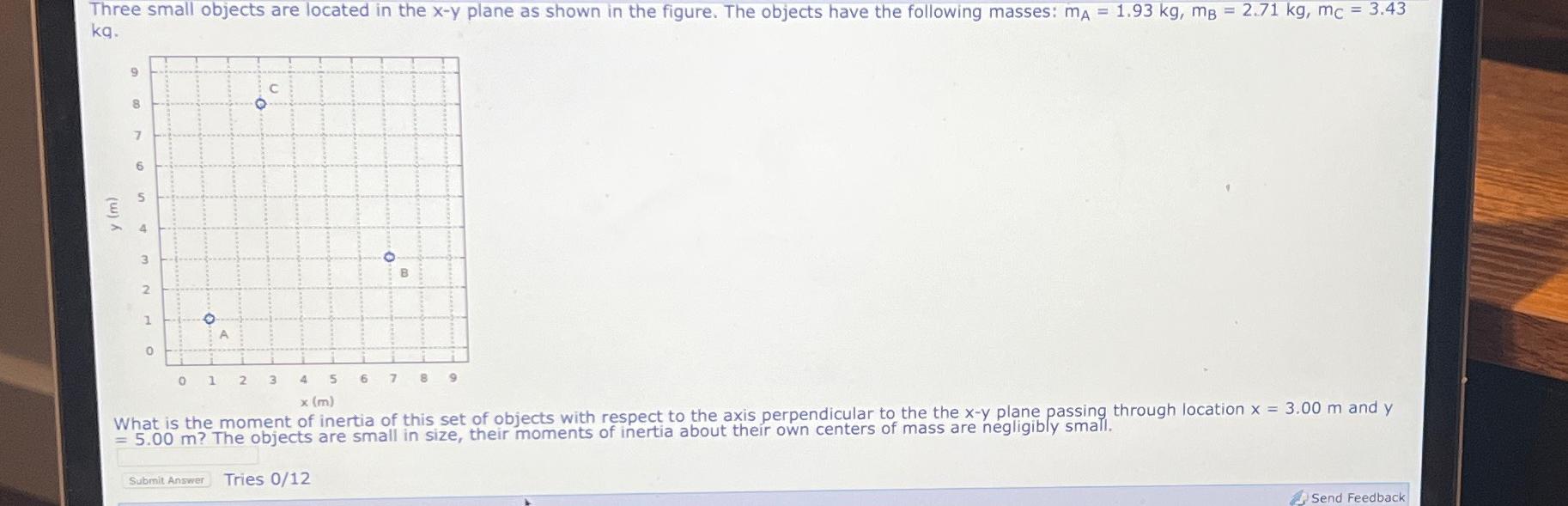 Solved What is the moment of inertia of this set of objects | Chegg.com