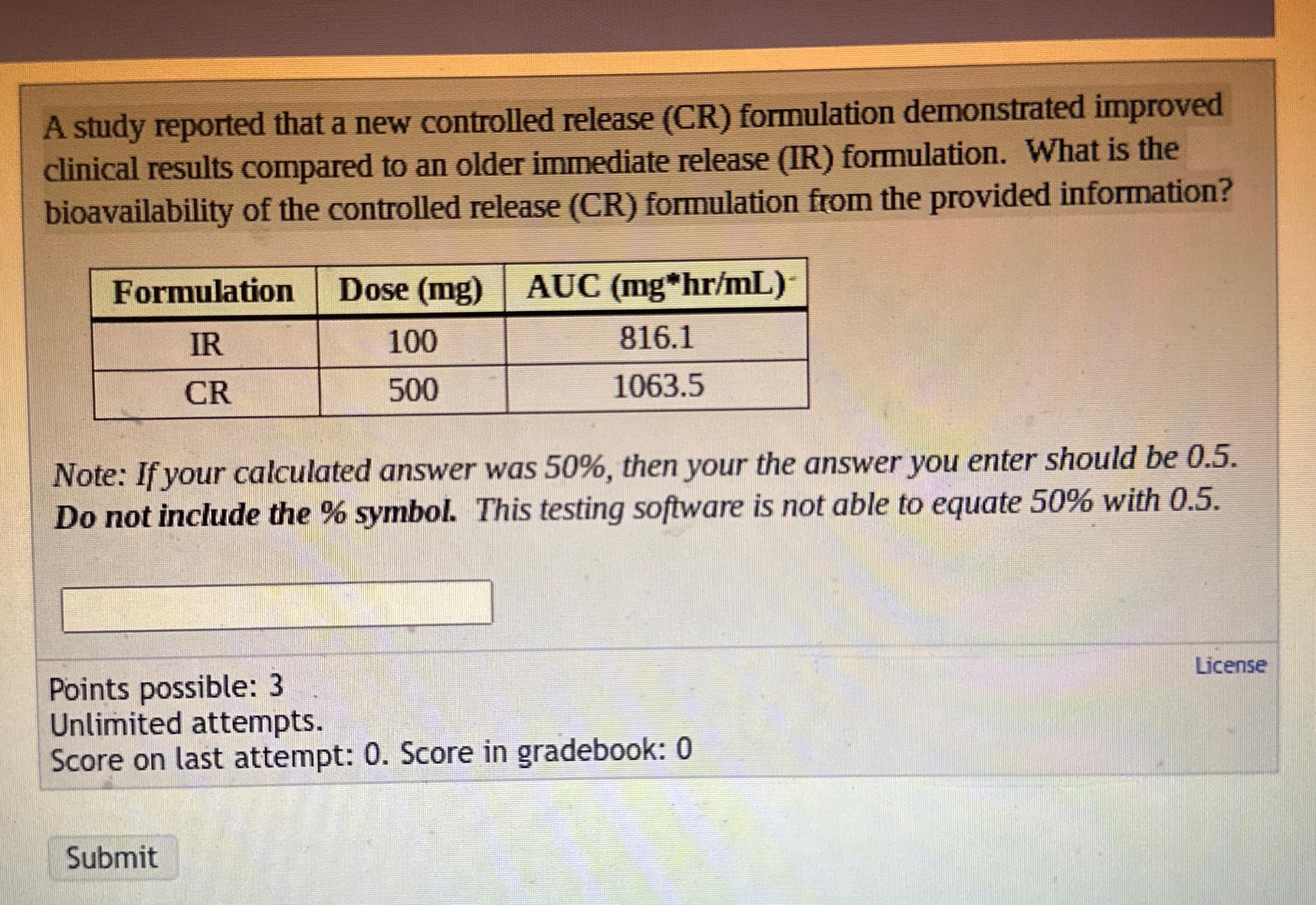 Solved A study reported that a new controlled release (CR) | Chegg.com