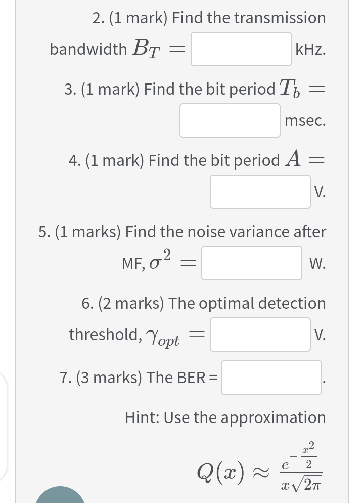 Solved Consider a PCM communication system with the | Chegg.com