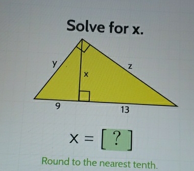 Solved Solve for x.x=[?]Round to the nearest tenth. | Chegg.com