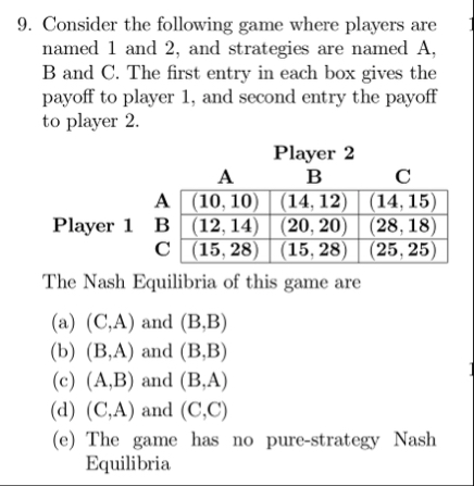 Solved Consider the following game where players are named 1 | Chegg.com