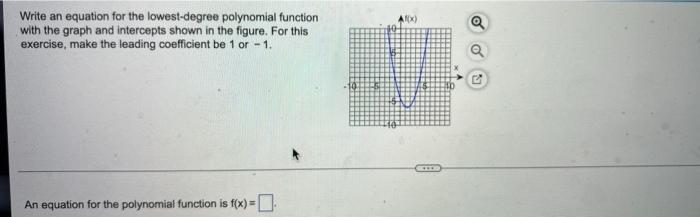 Solved Write an equation for the lowest-degree polynomial | Chegg.com