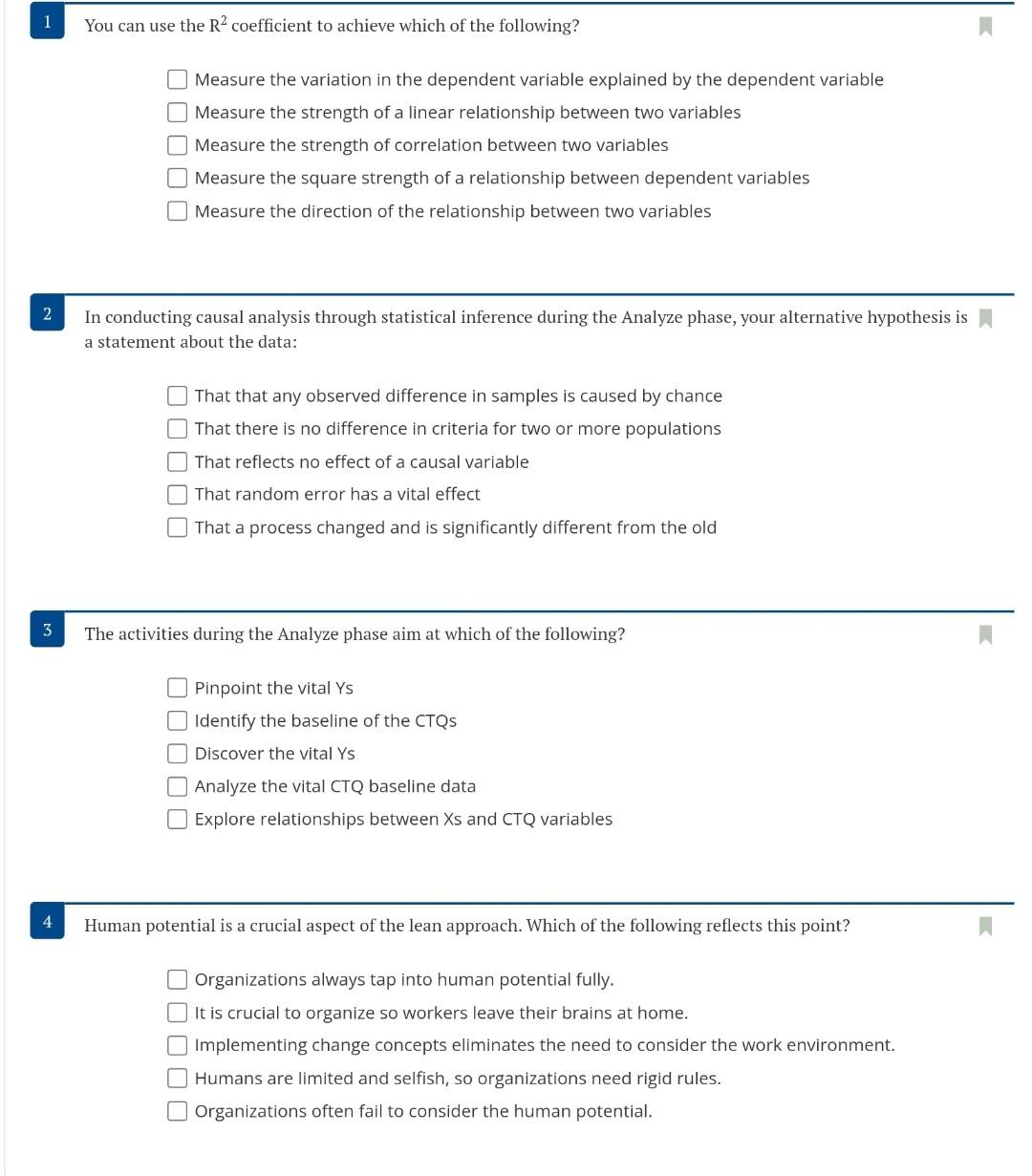 Solved 1 You can use the R2 coefficient to achieve which of | Chegg.com