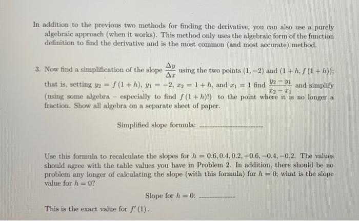 Solved In addition to the previous two methods for finding | Chegg.com
