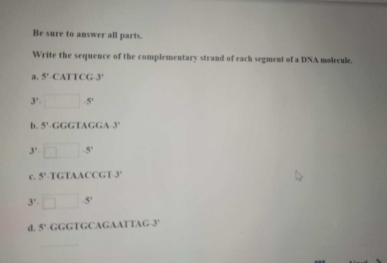 Solved Be sure to answer all parts. Write the sequence of | Chegg.com