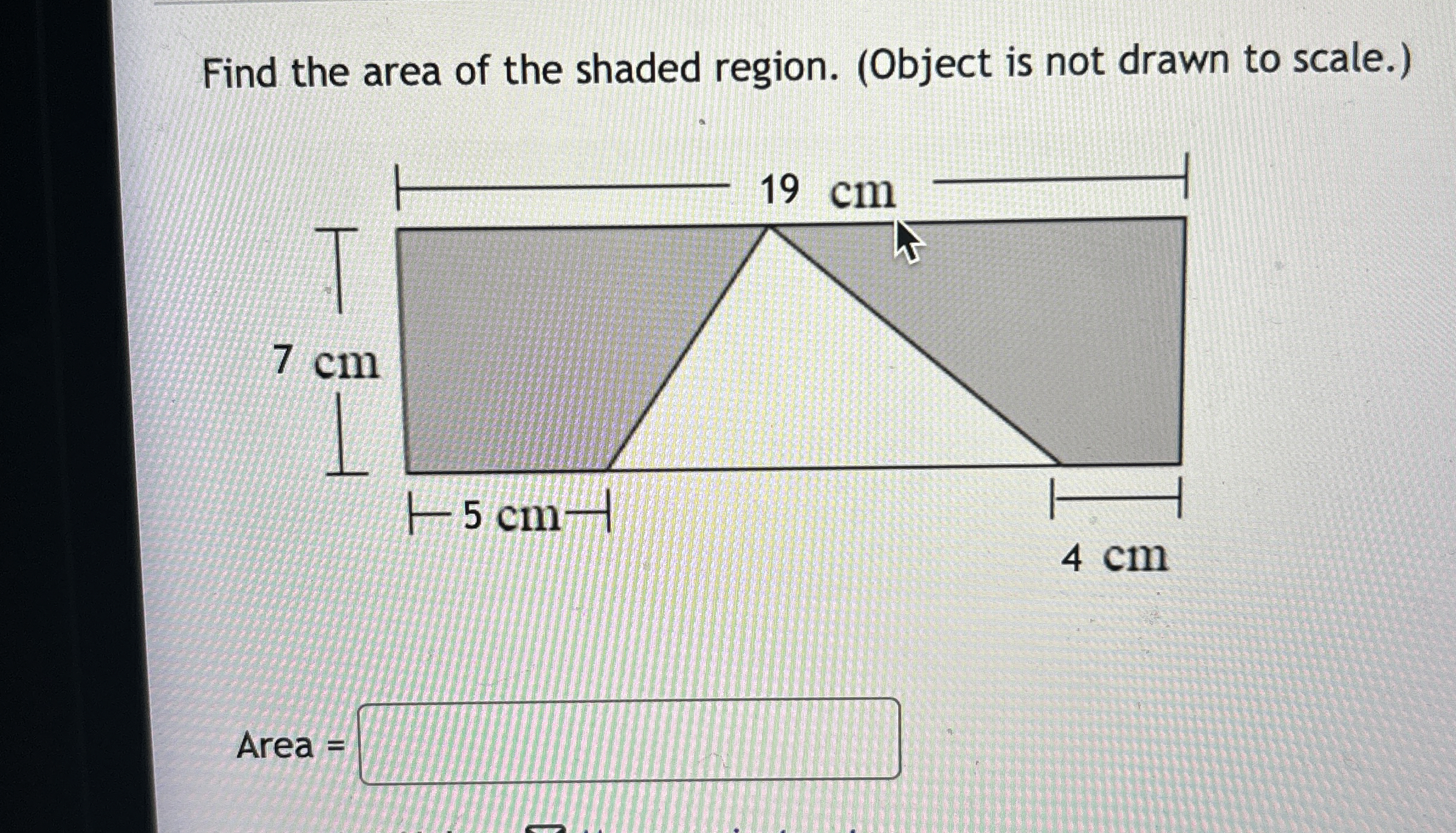 Solved Find the area of the shaded region. (Object is not | Chegg.com