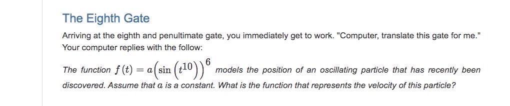 Solved The Eighth GateArriving at the eighth and penultimate | Chegg.com