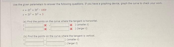 Solved Ise the given parameters to answer the following | Chegg.com Solved Ise the given parameters to answer the following | Chegg.com