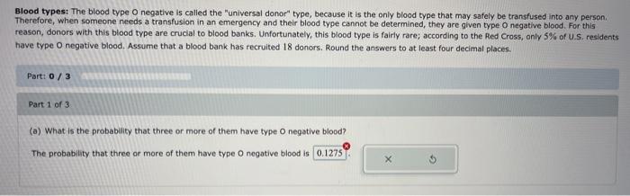 Solved Blood typest The blood type 0 negative is called the | Chegg.com