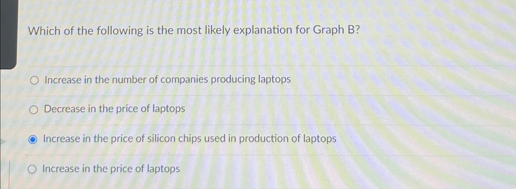 Solved Which of the following is the most likely explanation | Chegg.com